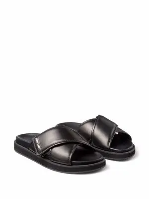 JIMMY CHOO Joel Crossover-strap Leather Sandals