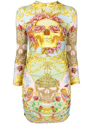 Philipp Plein Baroque Printed Minidress