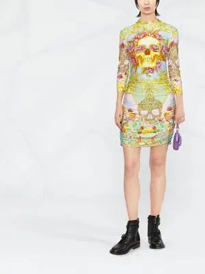 Philipp Plein Baroque Printed Minidress