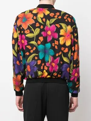 Saint Laurent Floral-print Bomber Jacket