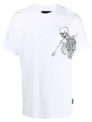 Philipp Plein Skeleton-print T-shirt - White