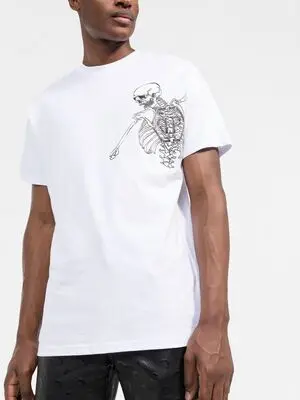 Philipp Plein Skeleton-print T-shirt - White