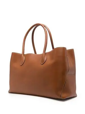 ASPINAL OF LONDON Logo-print Leather Tote Bag - Brown