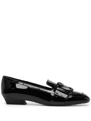 FERRAGAMO Buckle-detail Leather Loafers
