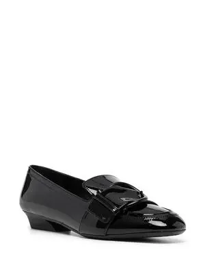 FERRAGAMO Buckle-detail Leather Loafers