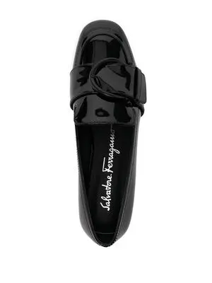 FERRAGAMO Buckle-detail Leather Loafers