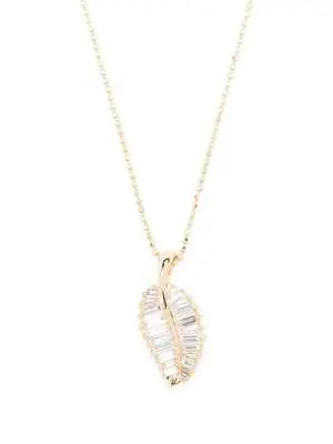 ANITA KO 18kt Yellow Palm Leaf Diamond Necklace - Gold