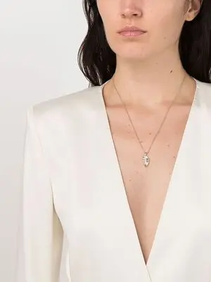ANITA KO 18kt Yellow Palm Leaf Diamond Necklace