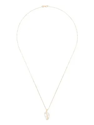 ANITA KO 18kt Yellow Palm Leaf Diamond Necklace