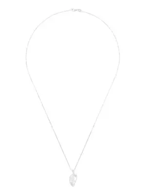 ANITA KO 18kt White Gold Diamond Palm Leaf Necklace