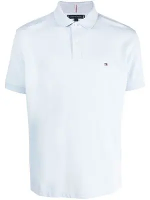 Tommy Hilfiger Logo-patch Polo Shirt - Blue