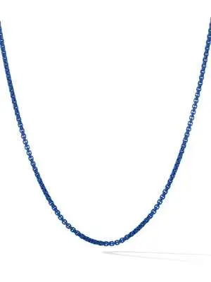 David Yurman Sterling Silver Chain Necklace - Blue