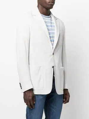 Canali Fitted Single-breasted Button Blazer