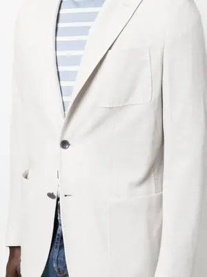 Canali Fitted Single-breasted Button Blazer