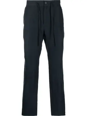 Vince Drawstring-waist Straight-leg Trousers - Blue