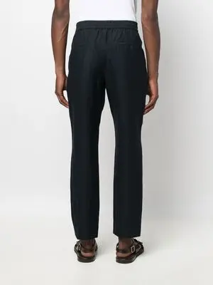 Vince Drawstring-waist Straight-leg Trousers - Blue