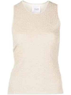 Galvan Selene Sleeveless Top - Neutrals