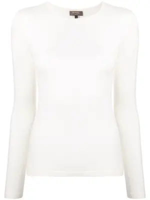 N.peal Round Neck Knit Jumper - White