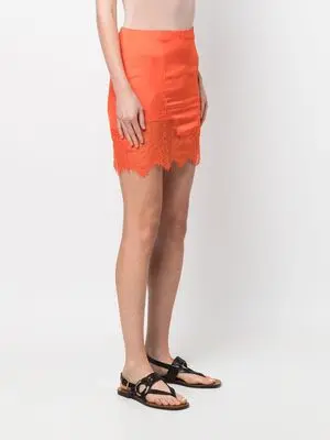Patrizia Pepe Lace-insert Mini Skirt