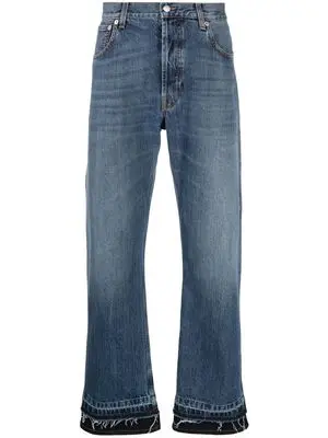 Alexander McQueen Straight-leg Cropped Jeans
