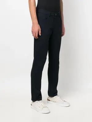 Vince Dylan Low-rise Straight-leg Trousers - Blue