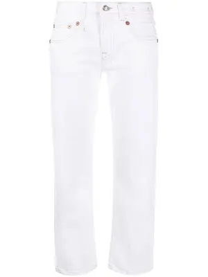 R13 Distressed-edge Straight-leg Jeans