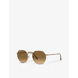 Ray-ban Jack Hexagonal Sunglasses - Gold