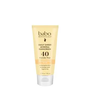BABO BOTANICALS Daily Sheer Face Mineral Sunscreen Spf 40 - One-color