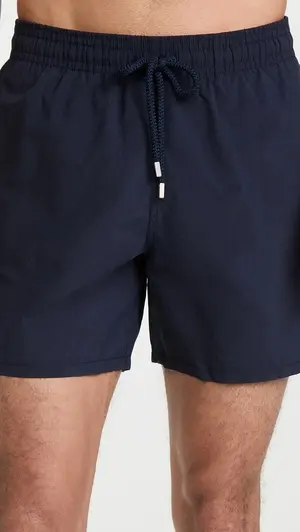 Vilebrequin Solid Moorea Swim Trunks - Navy