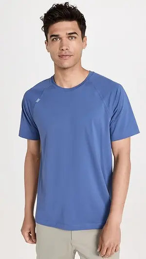 RHONE Reign Short Sleeve Tee Ocean Blue