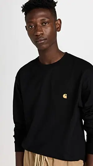 Carhartt Work In Progress Short Sleeve Chase T-shirt Black/gold