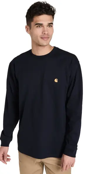 Carhartt Work In Progress Short Sleeve Chase T-shirt Dark Navy/gold