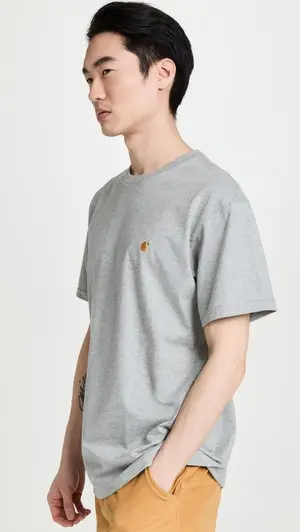 Carhartt Work In Progress Short Sleeve Chase T-shirt - Grey Heather