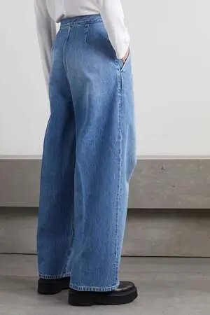 THE ROW Tunna Asymmetric High-rise Wide-leg Jeans