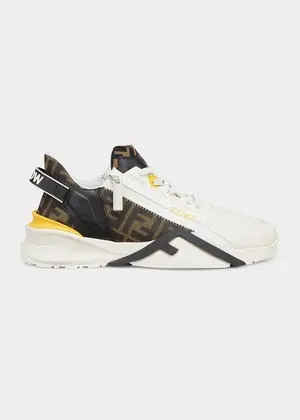 Fendi FF Flow Mid-Top Sneakers Bia.icetab.nerner
