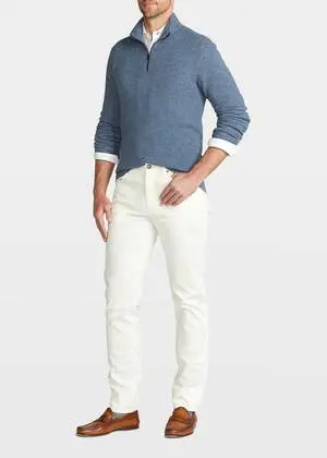 Ralph Lauren Purple Label Cashmere Half-Zip Sweater Indigo