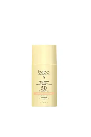 BABO BOTANICALS Daily Sheer Mineral Sunscreen Fluid Spf 50 - Blue