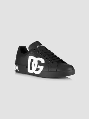 Dolce & Gabbana Portofino Logo Sneakers - Nero