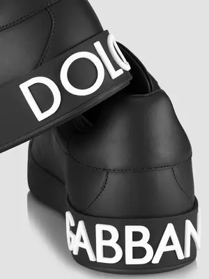 Dolce & Gabbana Portofino Logo Sneakers - Nero