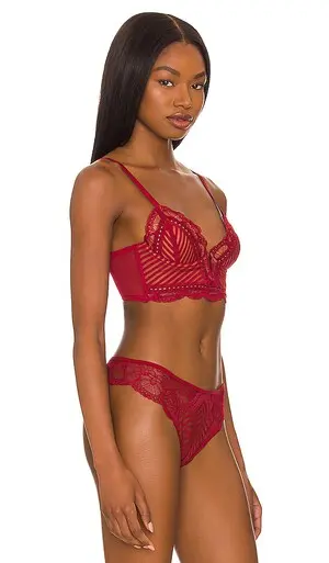 THISTLE AND SPIRE Chelsea Bustier In Burgendy