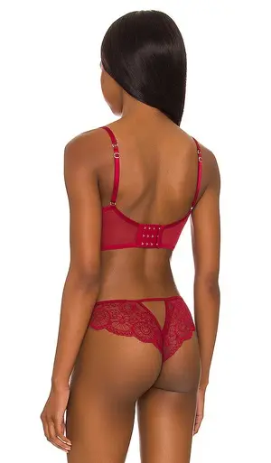THISTLE AND SPIRE Chelsea Bustier In Burgendy