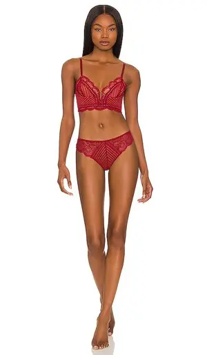 THISTLE AND SPIRE Chelsea Bustier In Burgendy