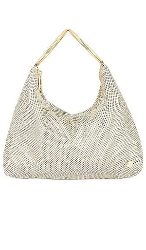 OLGA BERG Shar Mesh Convertible Bag In Metallic