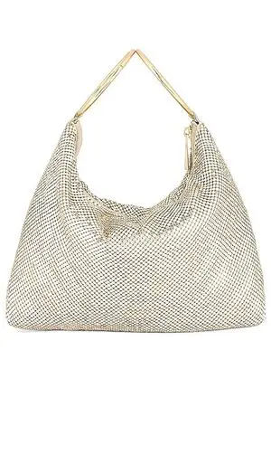 OLGA BERG Shar Mesh Convertible Bag In Metallic
