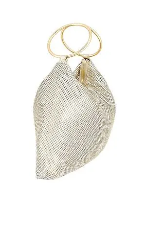 OLGA BERG Shar Mesh Convertible Bag In Metallic
