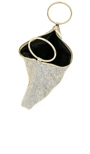 OLGA BERG Shar Mesh Convertible Bag In Metallic