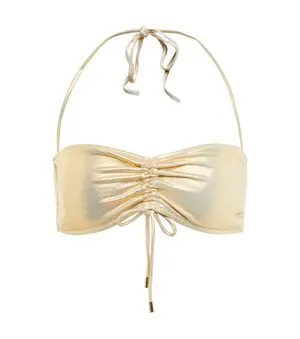 Melissa Odabash Florence Halterneck Bikini Top - Gold
