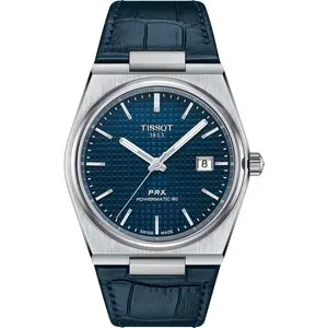 TISSOT Prx Powermatic 80 Leather Strap Watch