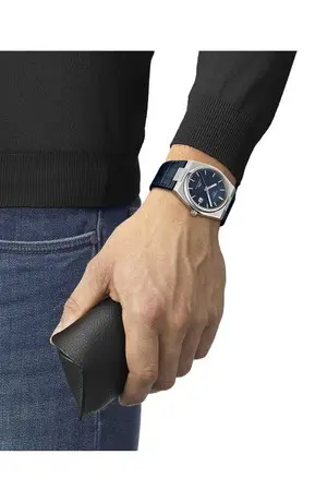 TISSOT Prx Powermatic 80 Leather Strap Watch