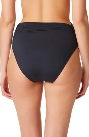 BLEU BY ROD BEATTIE Kore Shirred High Waist Bikini Bottom